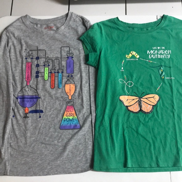 Cat & Jack | Shirts & Tops | Two Cute Science Themed Shirts | Poshmark